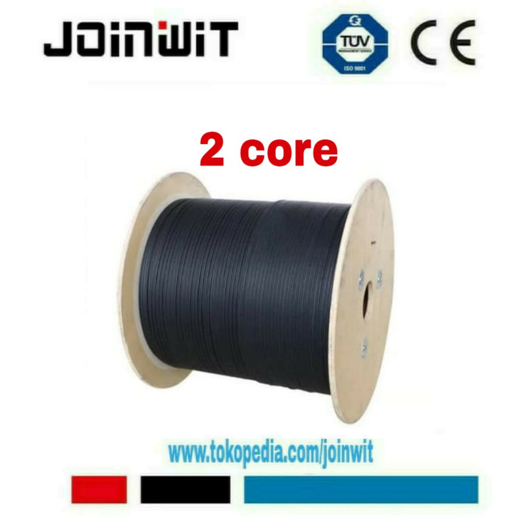 Jual Kabel Drop Wire Optik / DW FO FTTH 2 core /1000M | Shopee Indonesia