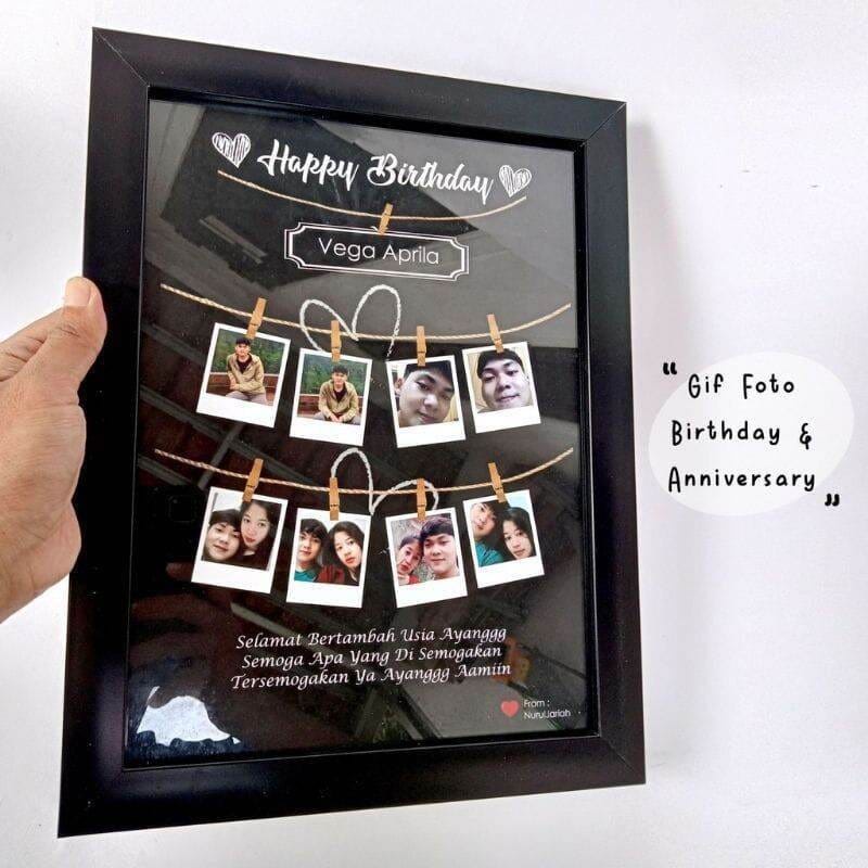 Jual Gift Ultah / Kado ulang tahun / Cetak Foto Plus Bingkai Kaca Minimalis / Bingkai Wisuda ...