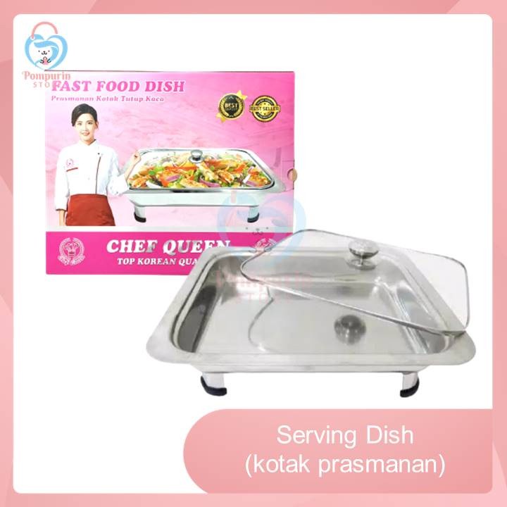 Jual Good Serving Dish KOTAK Prasmanan Tutup Kaca - Fast Food Penyajian ...