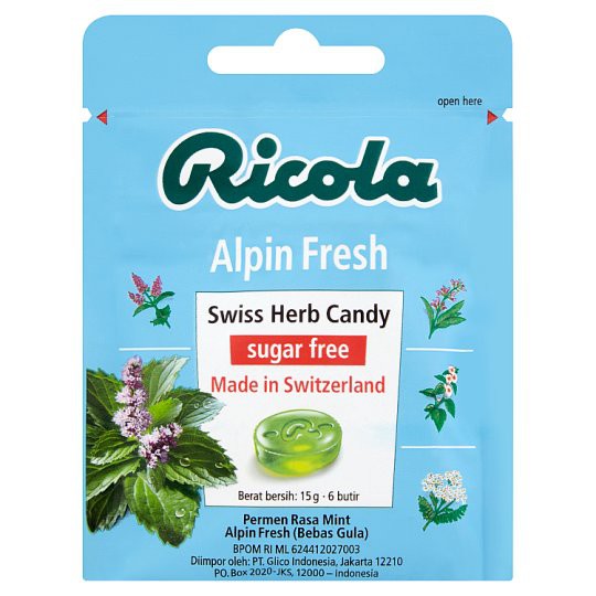 Jual RICOLA ALPIN FRESH CANDY 15GR | Shopee Indonesia
