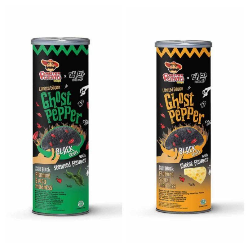 Jual GHOST PEPPER CHIPS MISTER POTATO SEAWEED AND CHEESE | Shopee Indonesia
