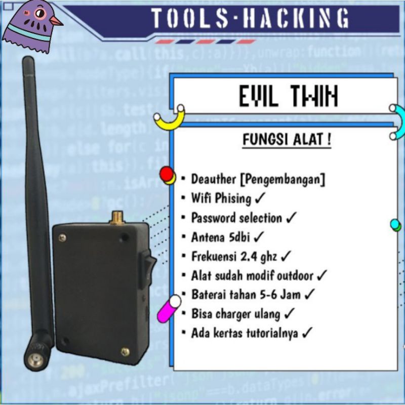 Jual JUAL MURAH Portable Evil Twin Attack Deauther Fluxion Wifiphisher (WiFi Hack) Sudah Include ...