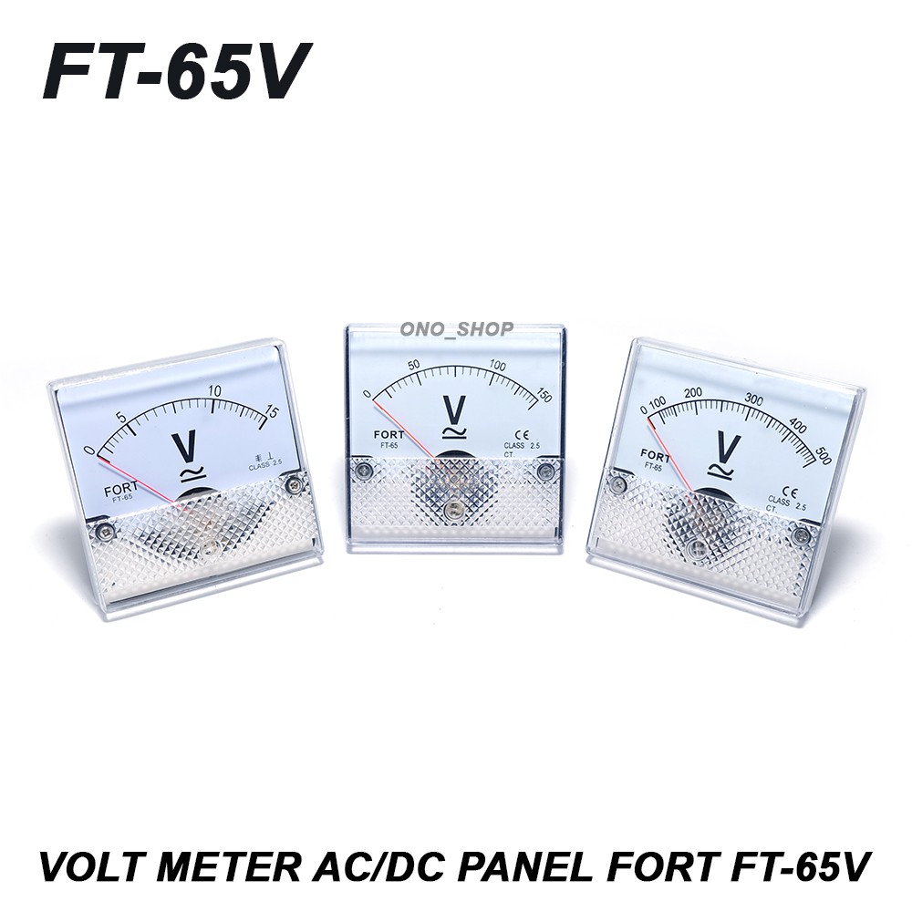 Jual Volt Meter AC/DC Panel FORT FT-65V | Shopee Indonesia