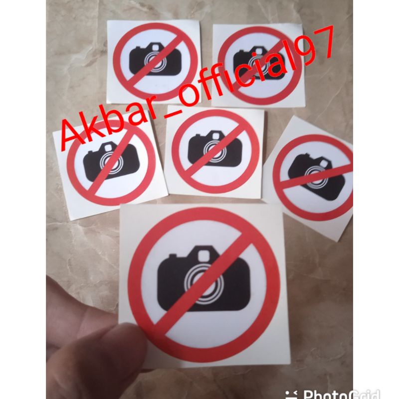 Jual Stiker dilarang foto Sticker dilarang merokok dilarang pegang ...
