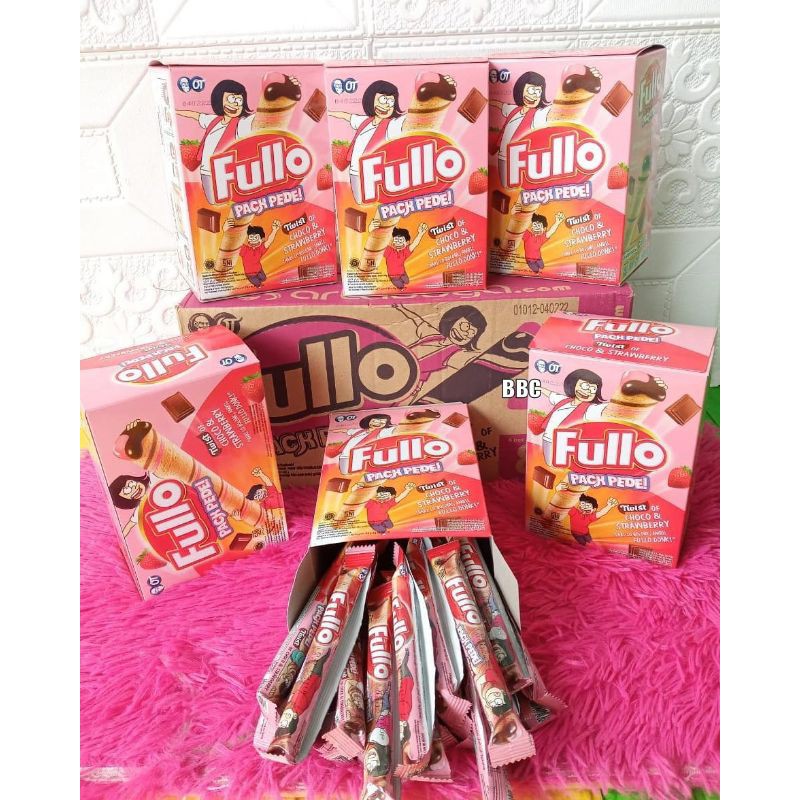 Jual Fullo Wafer Roll 1 PACK 24 PCS Coklat enak camilan best seller ...