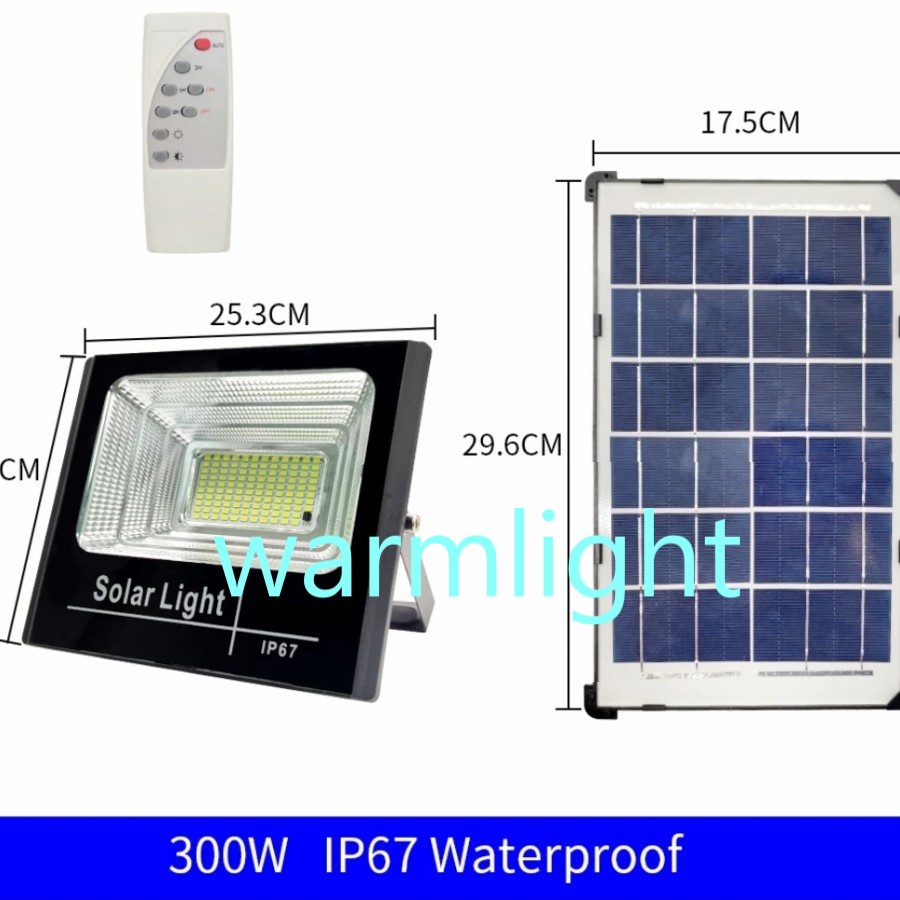 Jual Lampu sorot led tenaga surya 300 watt 300w sorot solar cell panel | Shopee Indonesia