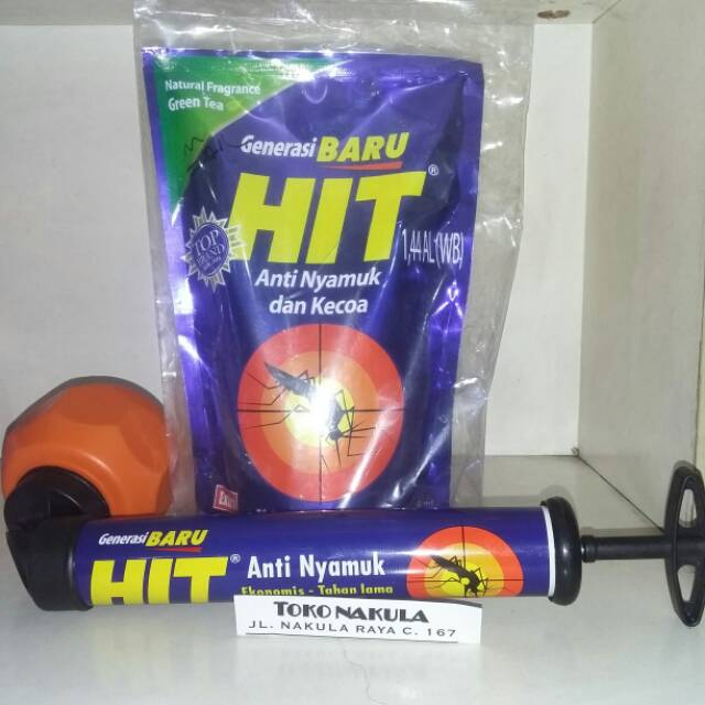 Jual HIT Cair - Paket Semprotan Nyamuk HIT Dan Hit Cair Isi Ulang Pouch ...