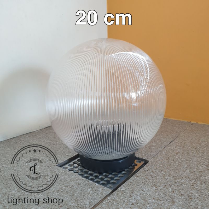 Jual [PROMO TURUN HARGA] KAP LAMPU TAMAN OUTDOOR BULAT PUTIH CLEAR 8 ...
