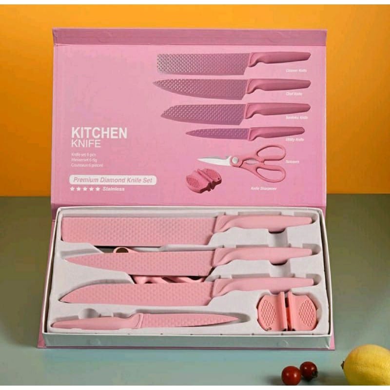 Jual Premium Pisau Set Pink Pisau Pink Murah Knive Set Pisau Dapur Steincookware Debm Stein
