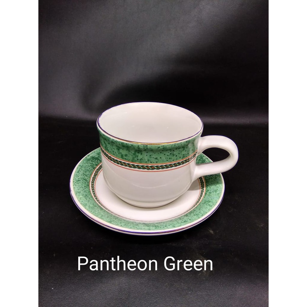 Jual Cangkir Lepek Sango Pantheon Green ( isi 6 cangkir 6 lepek ...