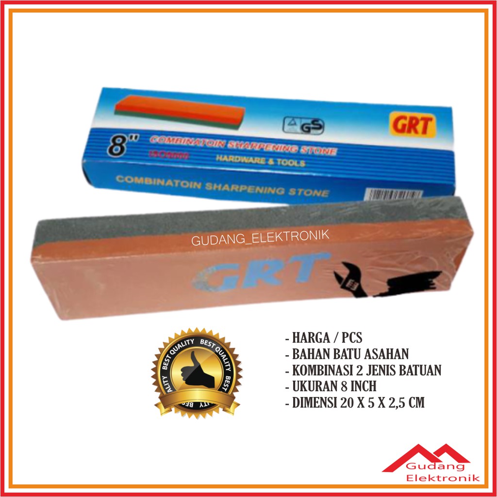 Jual Batu Asahan Halus Kombinasi Untuk Pisau Lebih Tajam Ukuran 8 Inch ...