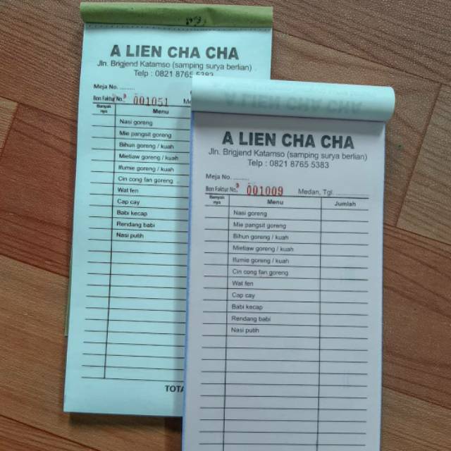 Jual cetak nota / Bon faktur 1rim (2ply / 3ply) ukuran 1/3 folio ...