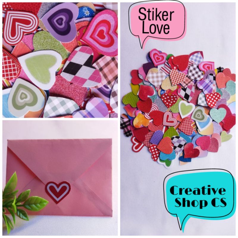 Jual (ISI 10 STIKER ) STIKER LOVE / STICKER LOVE /STIKER CINTA ...