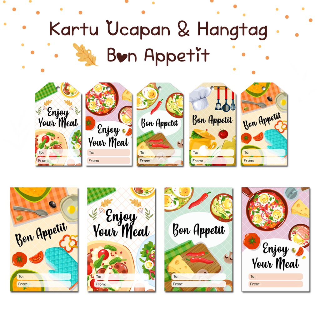 Jual Kartu ucapan & Hangtag Bon Appetit / Enjoy Your Meal / Selamat ...