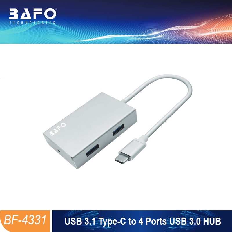 Jual USB 3.1 Type-C to USB 3.0 HUB 4 port BAFO BF-4331 | Shopee Indonesia