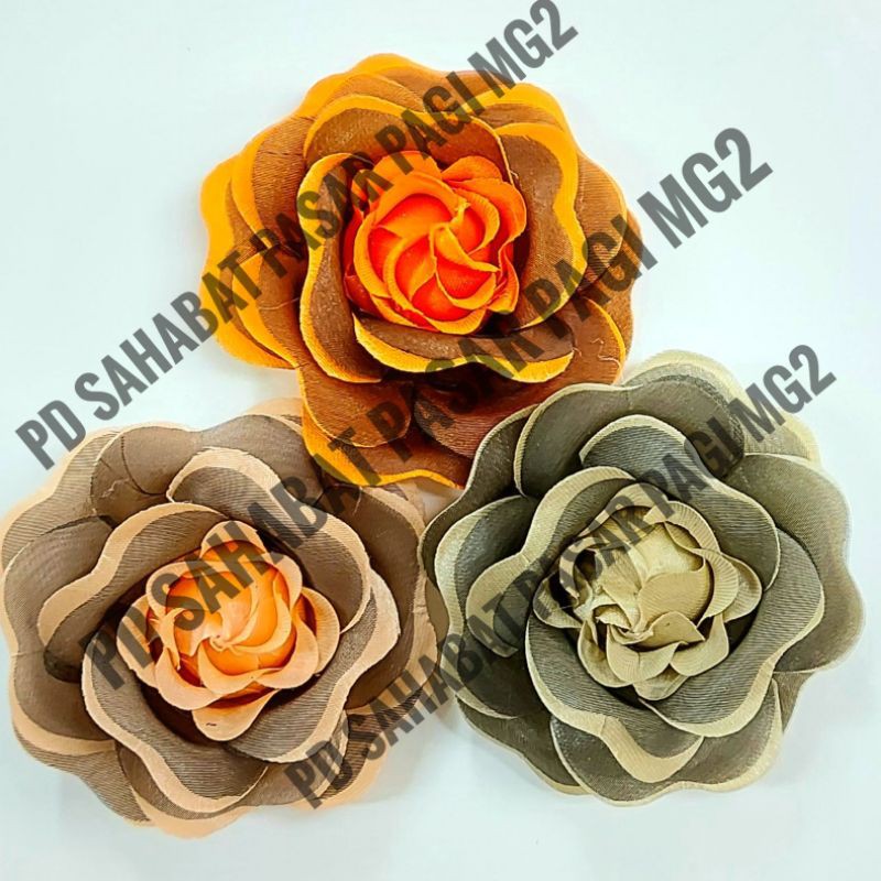 Jual Rose korsase / bunga dada warna orange lapis hitam (harga per pcs ...