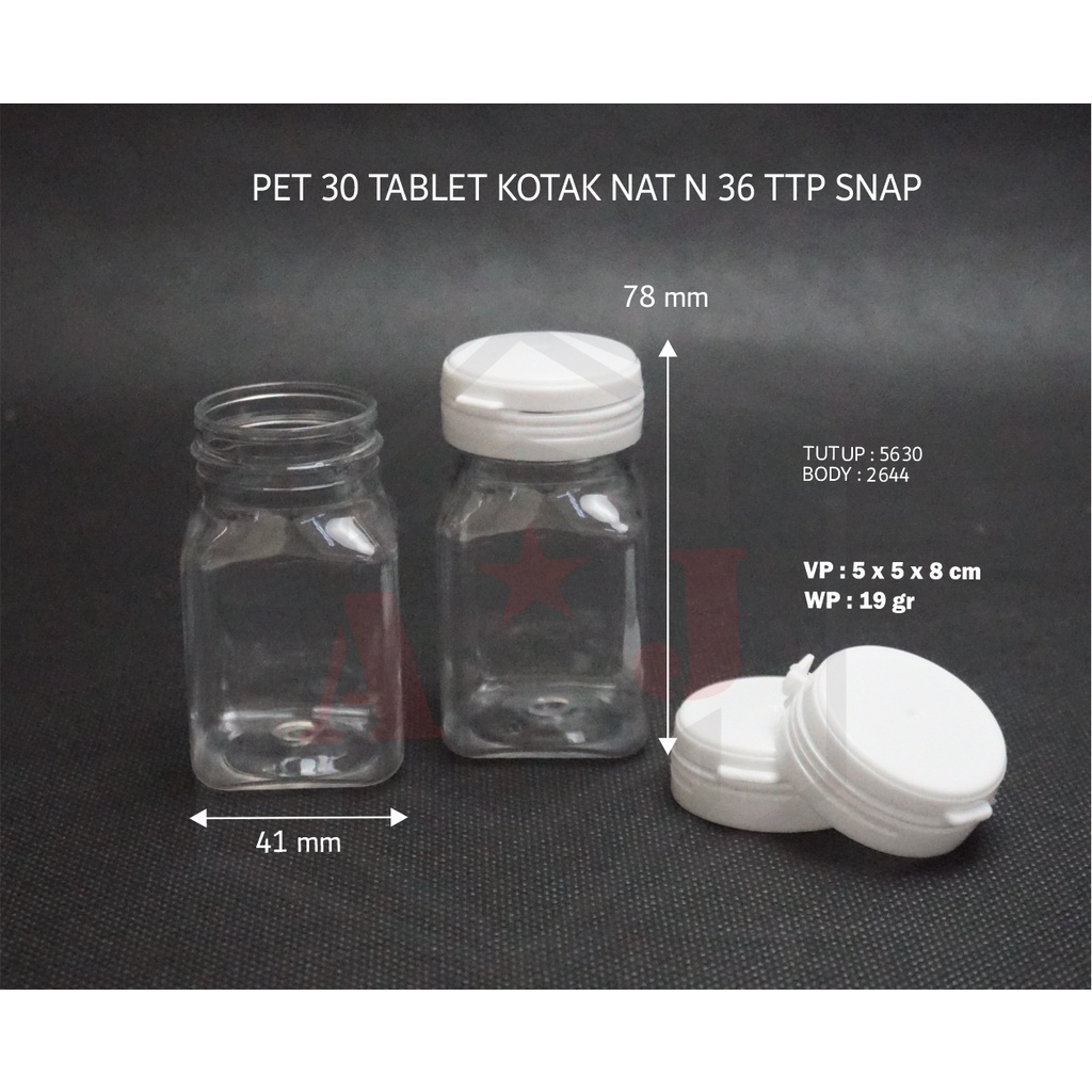 Jual Botol Obat 30 Tablet Kotak Natural Snap / Botol Kapsul / Botol Obat / Botol Tablet | Shopee ...