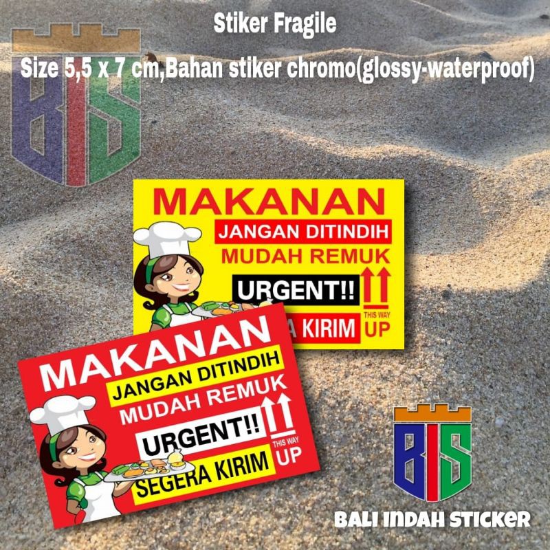 Jual STIKER LABEL PENGIRIMAN/STIKER FRAGILE MAKANAN/STIKER PENGIRIMAN ...