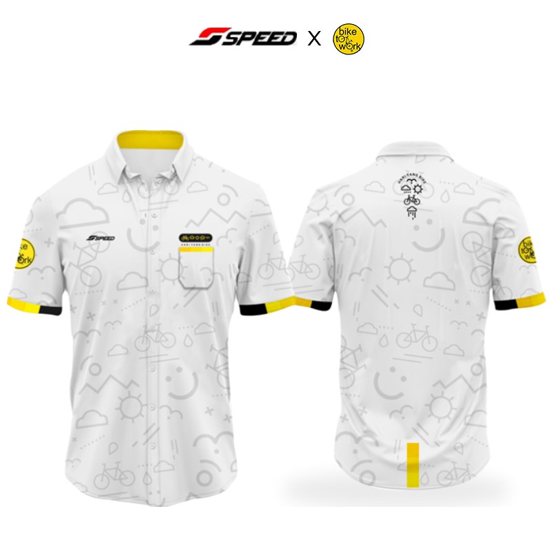 Jual Zeiru - Jersey Kemeja Speed X Bike2Work | Shopee Indonesia