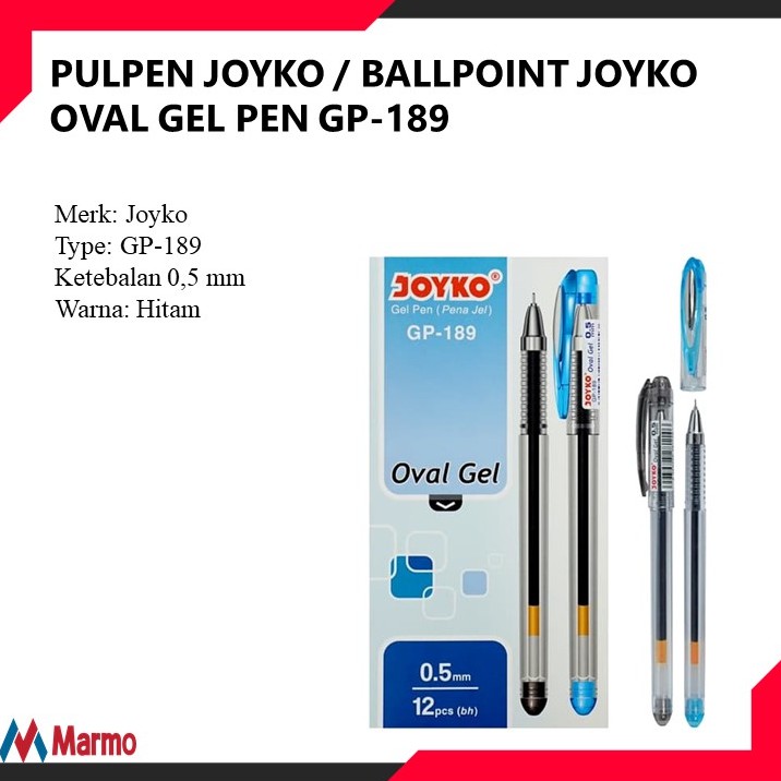 Jual PULPEN JOYKO / BALLPOINT JOYKO OVAL GEL PEN GP-189 | Shopee Indonesia