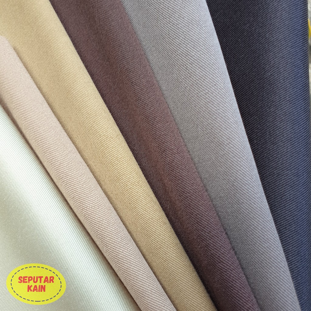 Jual Kain Twill Poly/PE (Khaki, Coklat, Krem, Abu Polisi) | Shopee ...