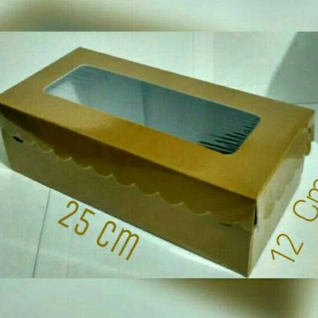 Jual BOX BOLU GULUNG / BOX MIKA KACA / DUS KUE UKURAN 12 x 25 | Shopee ...