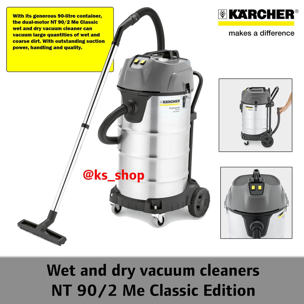 Jual Karcher NT 90/2 ME Classic Professional | Wet & Dry Industrial ...