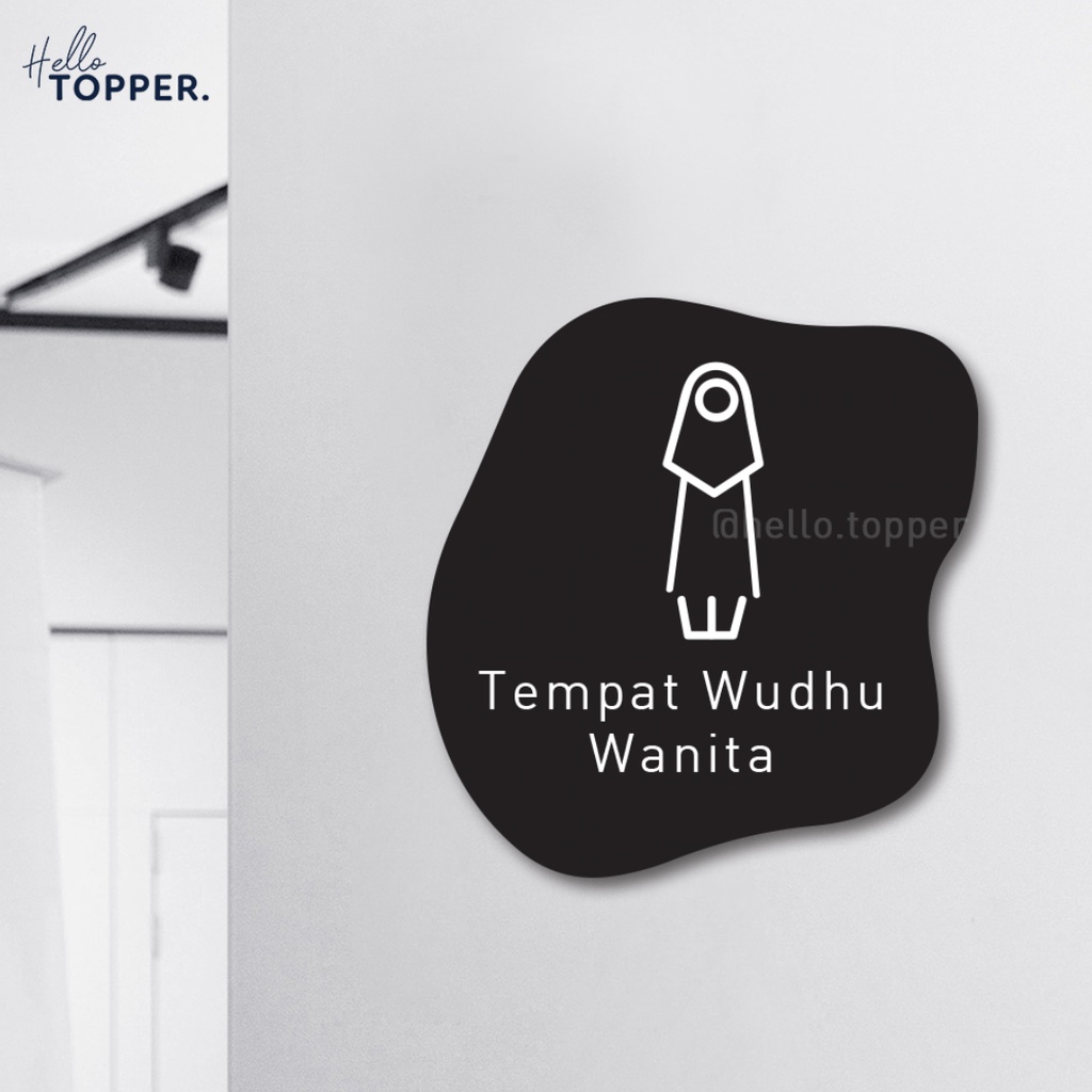 Jual Tempat Wudhu Wanita Sign Board Akrilik Print Signage Acrylic ...