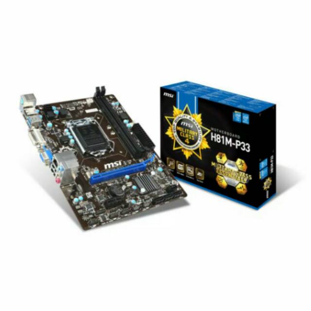 Jual MOTHERBOARD MSI H81M-P33 (SOCKET 1150) | Shopee Indonesia