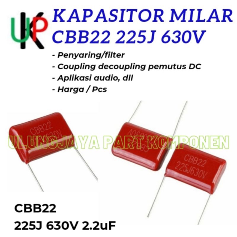 Jual kapasitor milar 225j 630v CBB22 | Shopee Indonesia