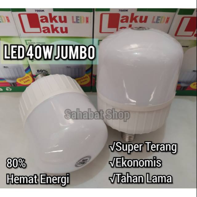 Jual LAMPU LED KAPSUL JUMBO 40 WATT TERANG HEMAT | Shopee Indonesia