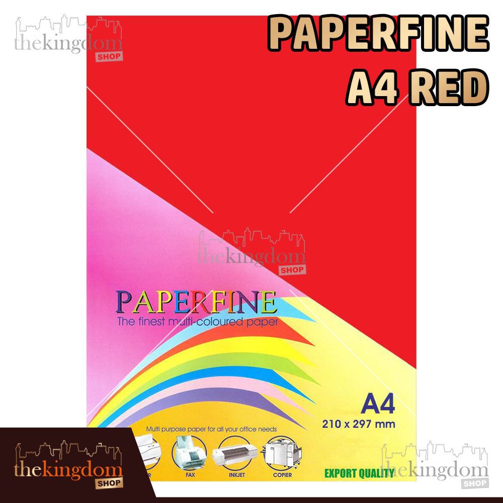 Jual Paperfine Kertas HVS Warna A4 Red Merah Isi 25 Lembar Kode Warna ...