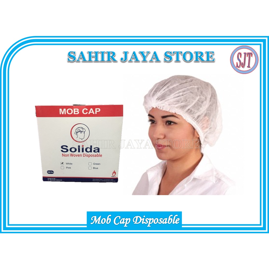 Jual Nurse Cap Medis Mob Cap Medis Solida Hair cap medis Hairnet Medis harga per 100 pcs ...