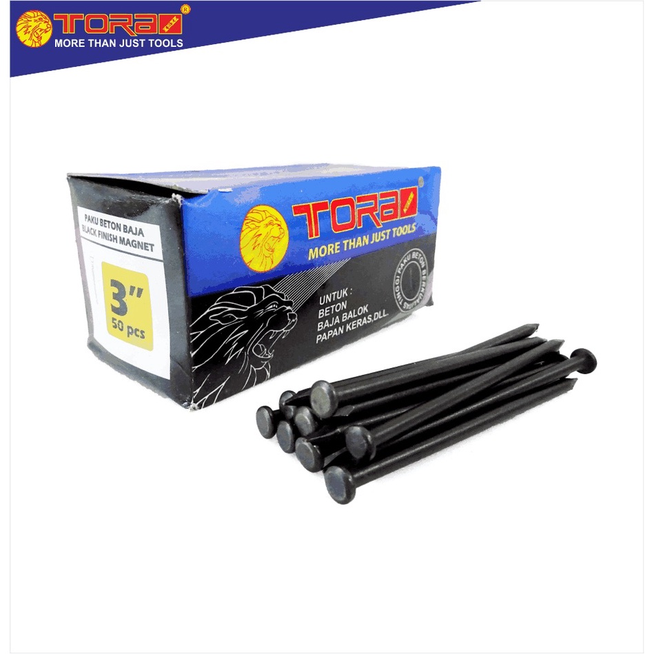 Jual TORA Paku Beton Hitam 3 Inch - Nail Concrete Black | Shopee Indonesia