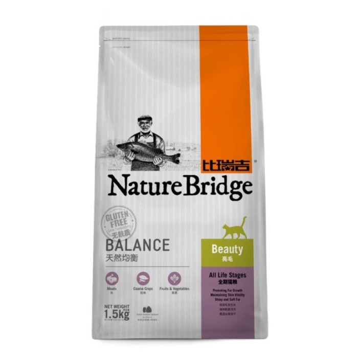 Jual Nature Bridge Beauty Cat Food for All Life Stages 1,5 Kg | Shopee ...