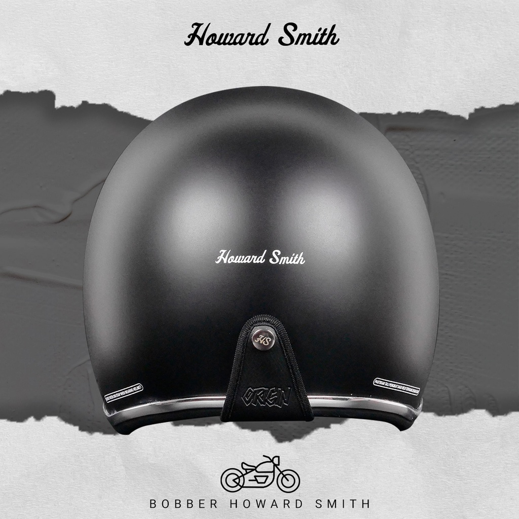 Jual Howard Smith Bobber Retro Helm Full Face - Black Doff | Shopee ...