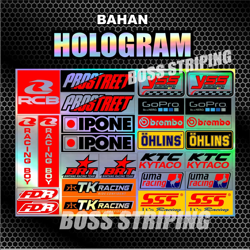 Jual STIKER STICKER SPONSOR PACK BRAND RACING BANYAK VARIASI ANTI ...