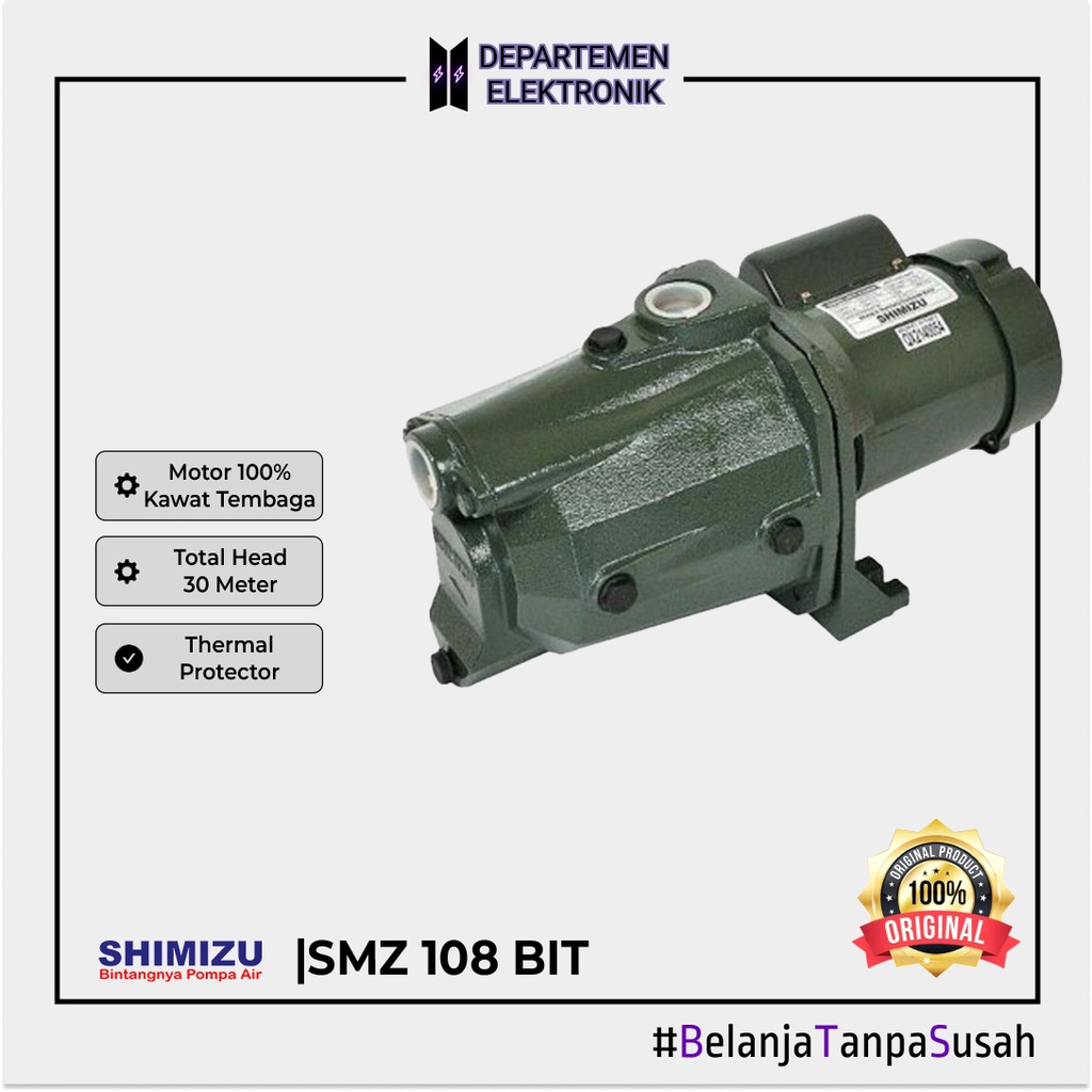 Jual Mesin pompa air semi jet pump shimizu jet 108 bit MURAH BANGET / GARANSI RESMI | Shopee ...