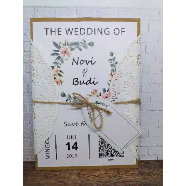Jual Undangan Pernikahan/wedding invitation/Undangan pernikahan Simple ...