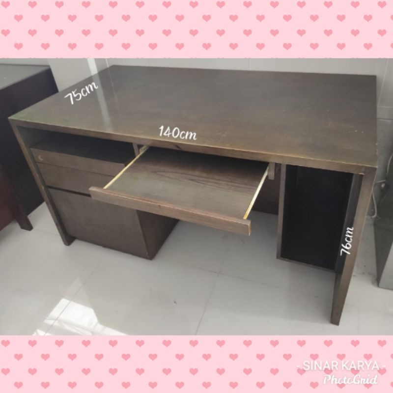 Jual Meja kerja kantor untuk komputer kondisi bekas bahan multiplek ...
