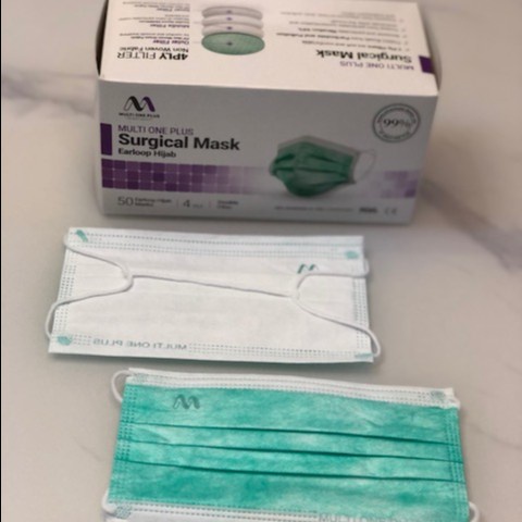 Jual CONSUMABLE-DISPOSABLE- MULTI ONE PLUS SURGICAL MASK EARLOOP HIJAB ...