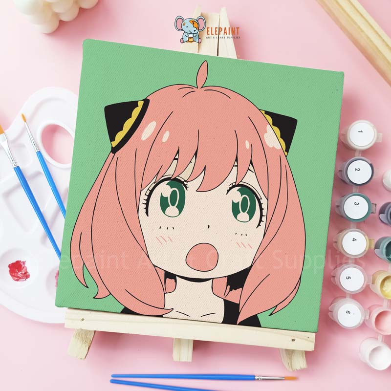 Jual Paint By Number 20x20cm Anime Anya OMG DIY Painting Kit Spy x ...