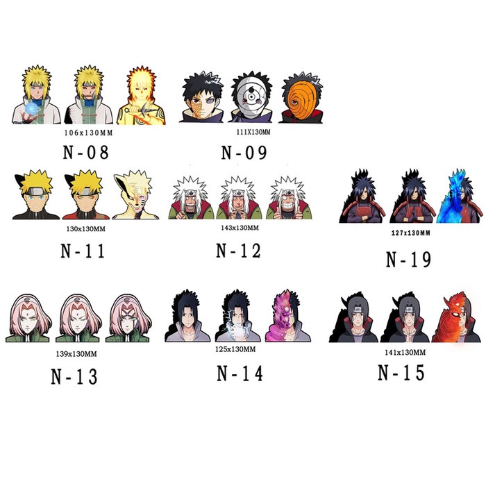 Jual Stiker Anime Naruto Motion Sticker Bisa Berubah 3 Gambar Dalam 1 ...