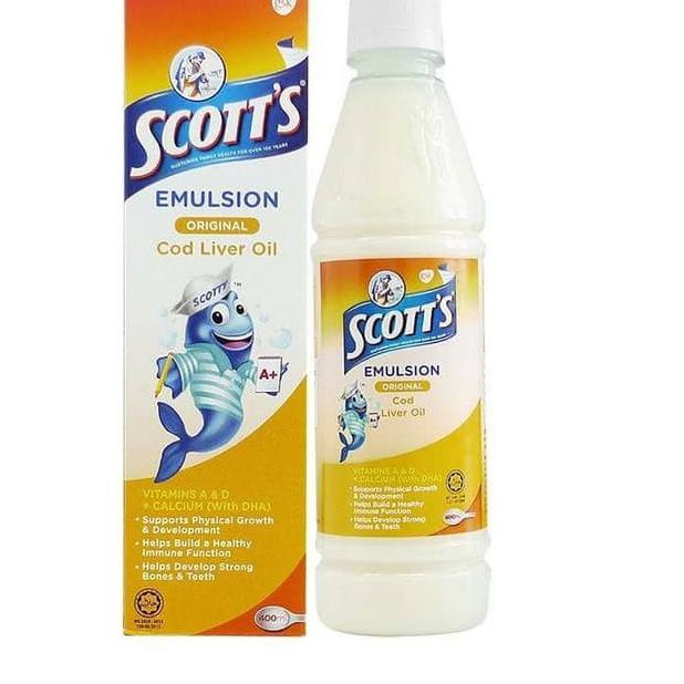 Jual Suplemen Multivitamin Minyak Hati Ikan Kod Scott’s Emulsion 400 ML ...