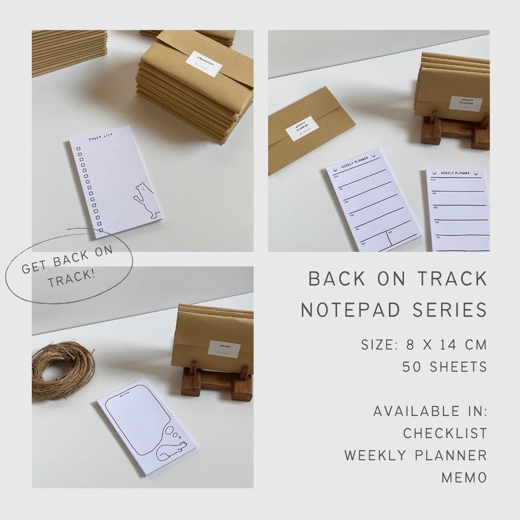 Jual Back on Track Notepad by September Spring | Shopee Indonesia