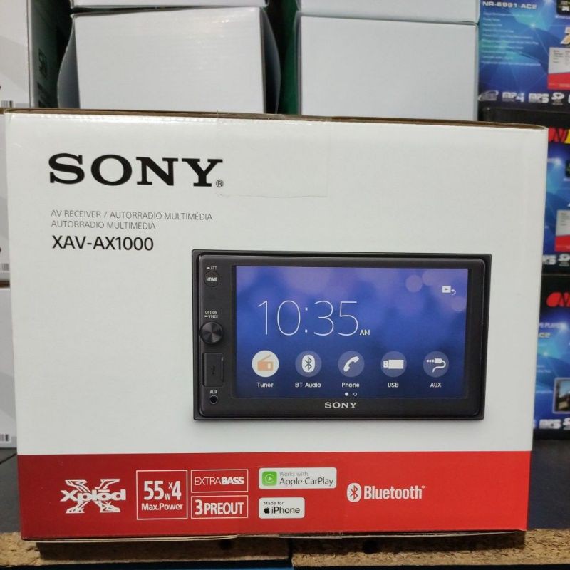 Jual headunit 2din SONY XAV-AX1000 (deckless) bluetooth, apple carplay ...
