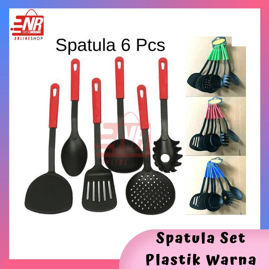 Jual Spatula Set 6 Pcs / Spatula Set Hitam / Spatula / Sutil / Sendok ...