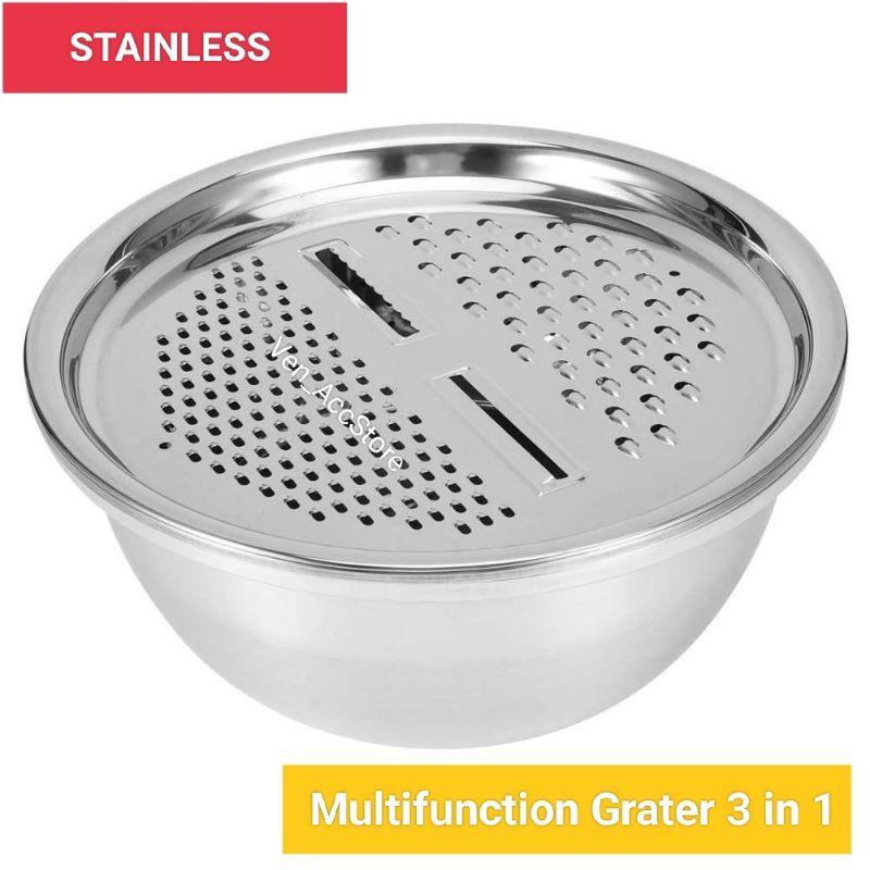 Jual Baskom Parutan Saringan Stainless Serbaguna / Tirisan Baskom Cuci ...