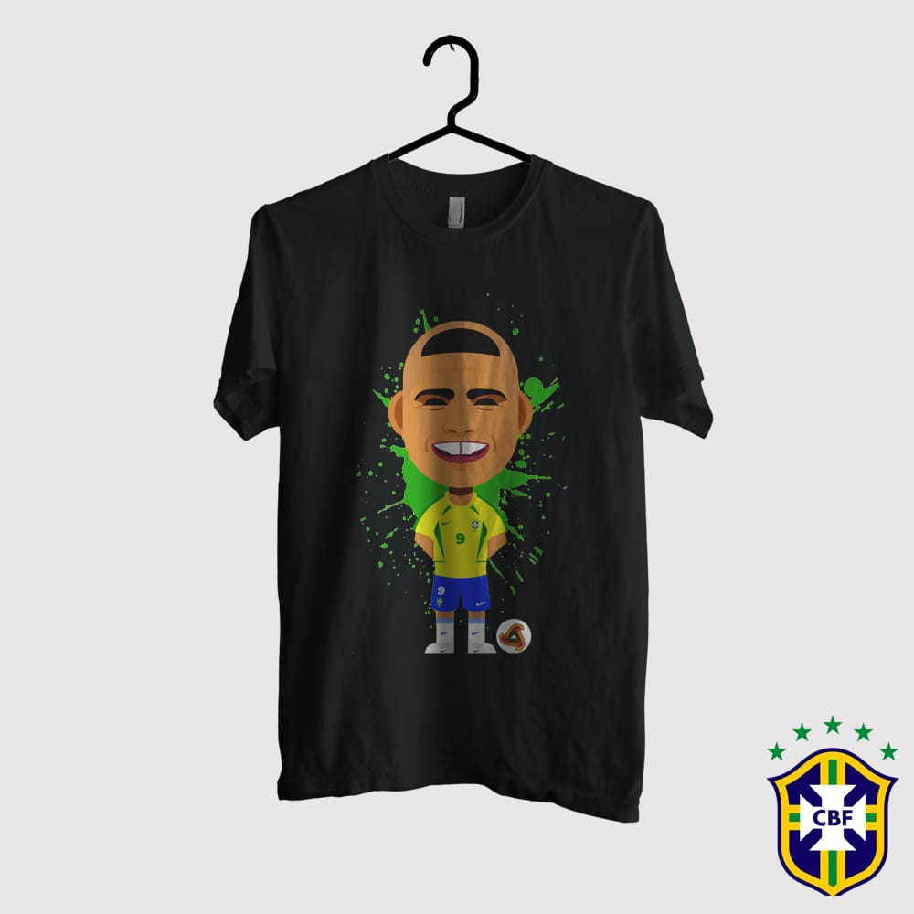 Jual KAOS BOLA BRAZIL - RONALDO (TSHIRT KUALITAS PREMIUM) | Shopee ...