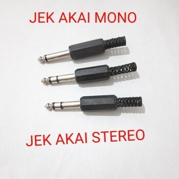 Jual Jack Akai Mono / Stereo Plastik Jeck Jek Mic Gitar Bas Keyboard ...